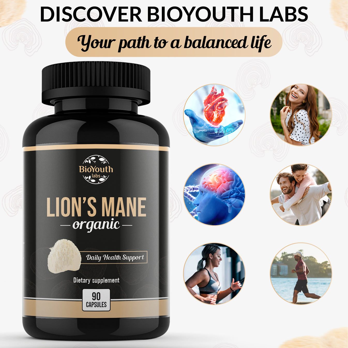Organic Lion Mane Mushroom Supplement | BioYouth Labs